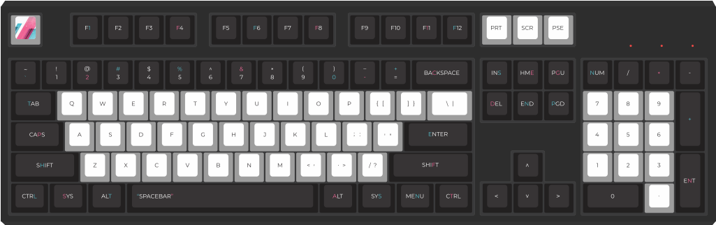 Cotton Candy By Marius 104-key Custom Mechanical Keyboard - Computer ...