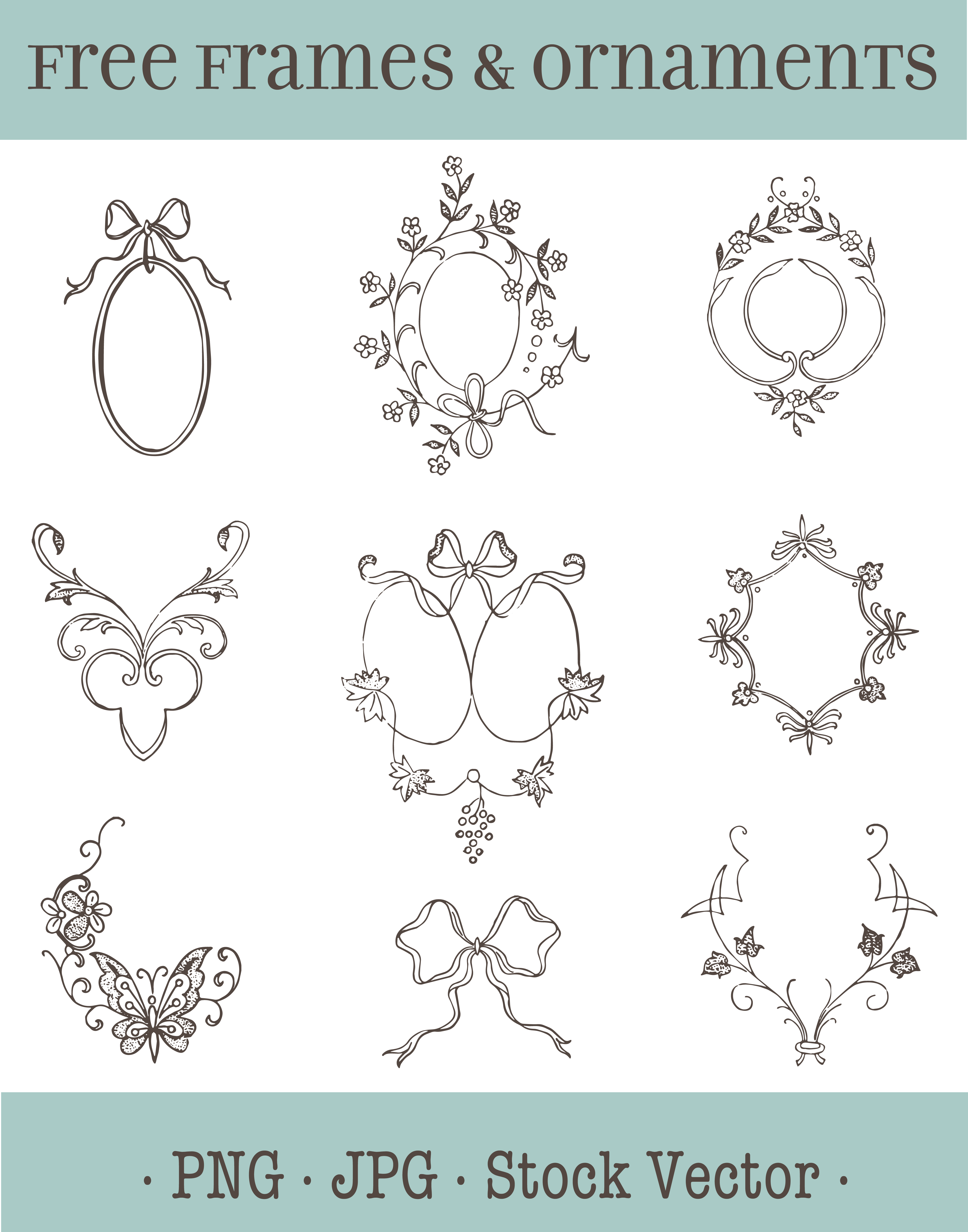 Vintage Wedding Frames Clipart - Vintage Wedding Ornament Png ...