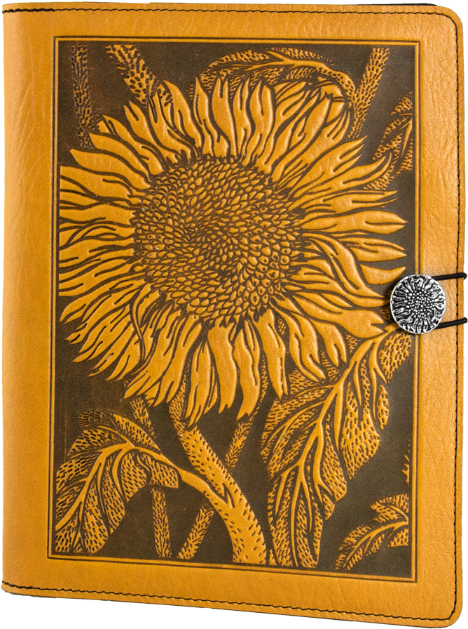 2, 3 & 4) - Sunflower Leather Composition Notebook (800x972), Png Download
