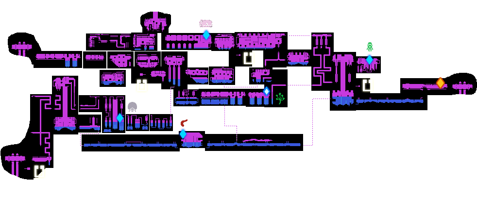 Drainagesystem Map - Rain World Subterranean Map (981x430), Png Download