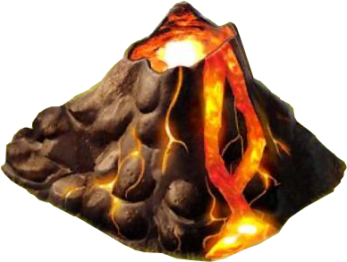 Volcano Free Png Image - Volcano Transparent (453x358), Png Download