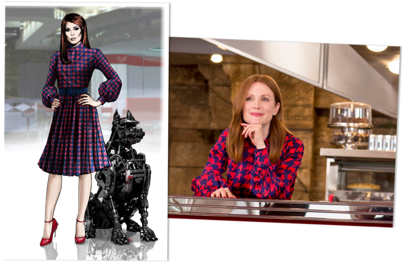 Left, A Sketch Of Poppy's Outfit - Kingsman The Golden Circle Costume ...