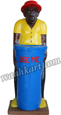 Monkey Useme Dustbin - Waste Container (300x400), Png Download