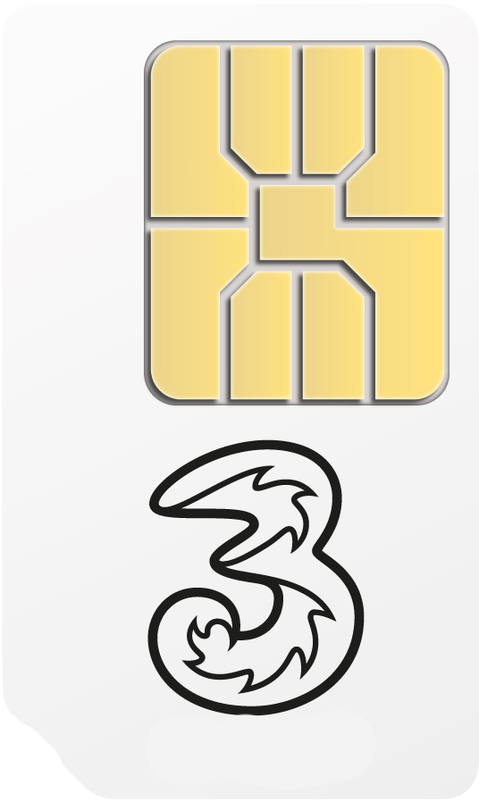 Download Free 3 Sim Card - Three Pay As You Go Trio Mbb Sim Card With ...