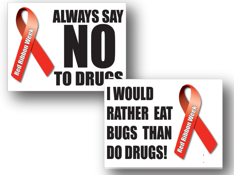 Red Ribbon Week Prevention Lawn Sign - Red Ribbon Week Sign (800x600 ...