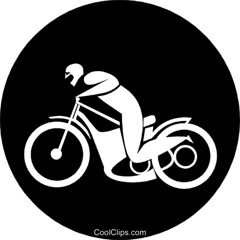 Person Riding A Motorcycle Royalty Free Vector Clip - Motorcycle ...