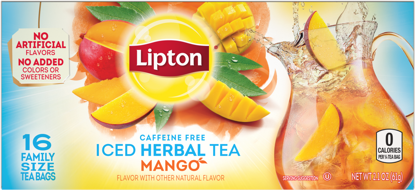 Lipton Mango Iced Herbal Tea (1500x1500), Png Download