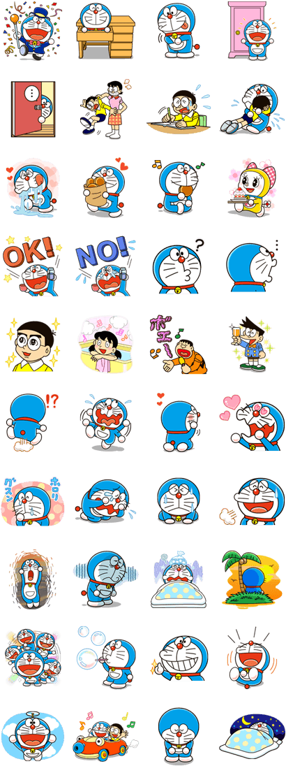 Doraemon Animated Stickers Line Sticker Source - Doraemon All Gadgets ...