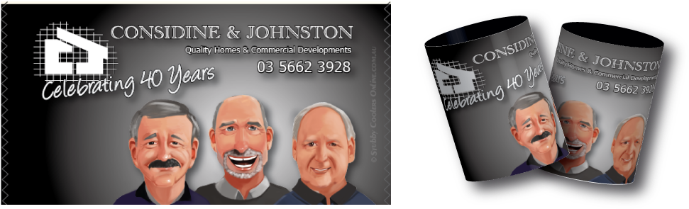 Stubby Holders With Caricature Cartoons Of You - Caricature (992x331 ...