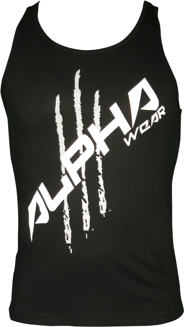 Mens Athletic Tank Top Black Alpha Wear Png Alpha Wear - Alpha Shirt ...