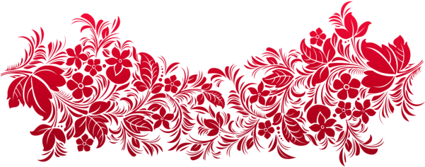 Red Transparent Decoration Png Clipart - Red Flower Pattern Png ...