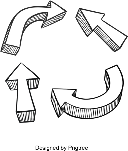 Beautiful Cartoon Cute Hand Painted Arrow Direction - Animation ...