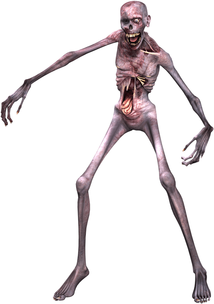 Zombie Skeleton Png - Horror Png (991x1280), Png Download