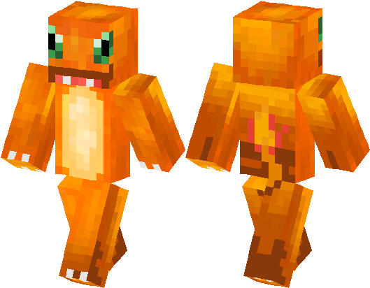 Charmander - Charmander Skin Minecraft (528x418), Png Download