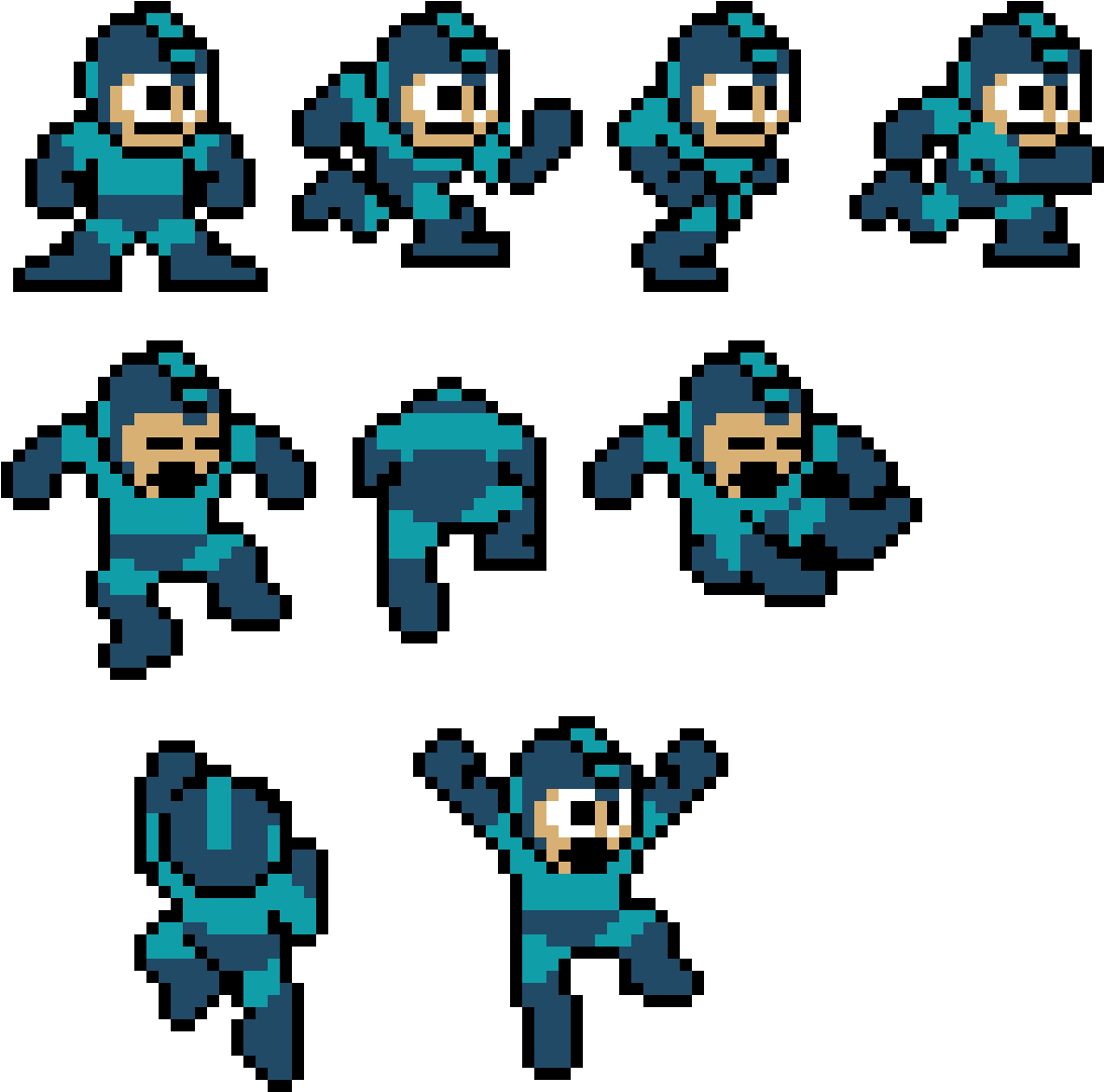 Mega-man Sprites With Jumping Sprite - Spiderman Sprite (1200x1200 ...