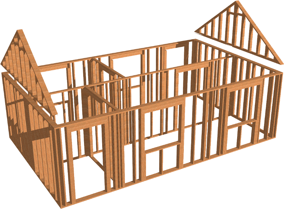 Download Drawing Express Timber 3d Example - Timber Frame Png ...