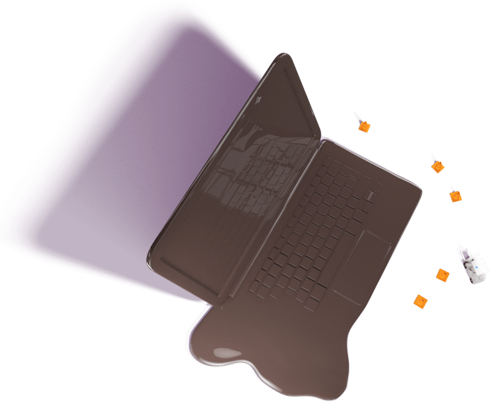 Laptop Melting - Laptop (1024x820), Png Download