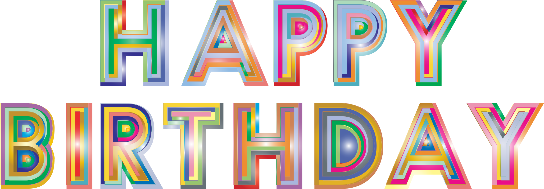 This Free Icons Png Design Of Happy Birthday Typography (2296x800), Png ...