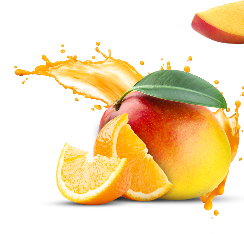 Mango With Splash Png (854x820), Png Download