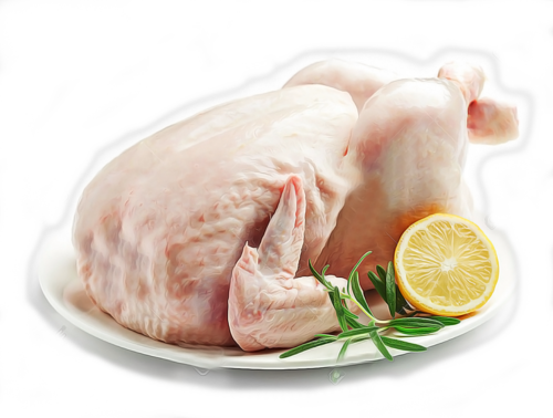 Processed Chicken Full - Roast Chicken Blank Background (500x378), Png ...