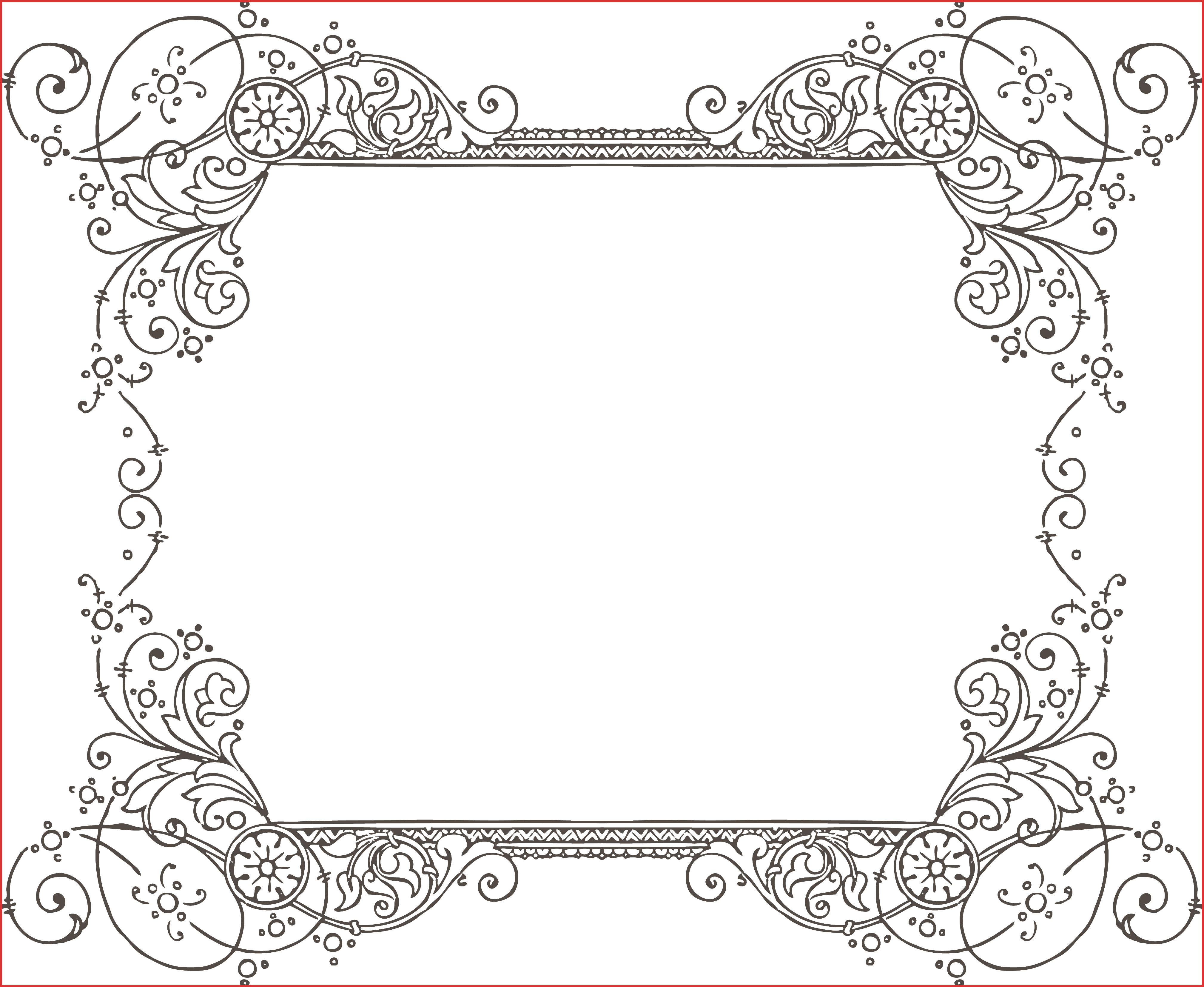 Classic Clipart Photo Frame - Transparent Background Fancy Borders ...