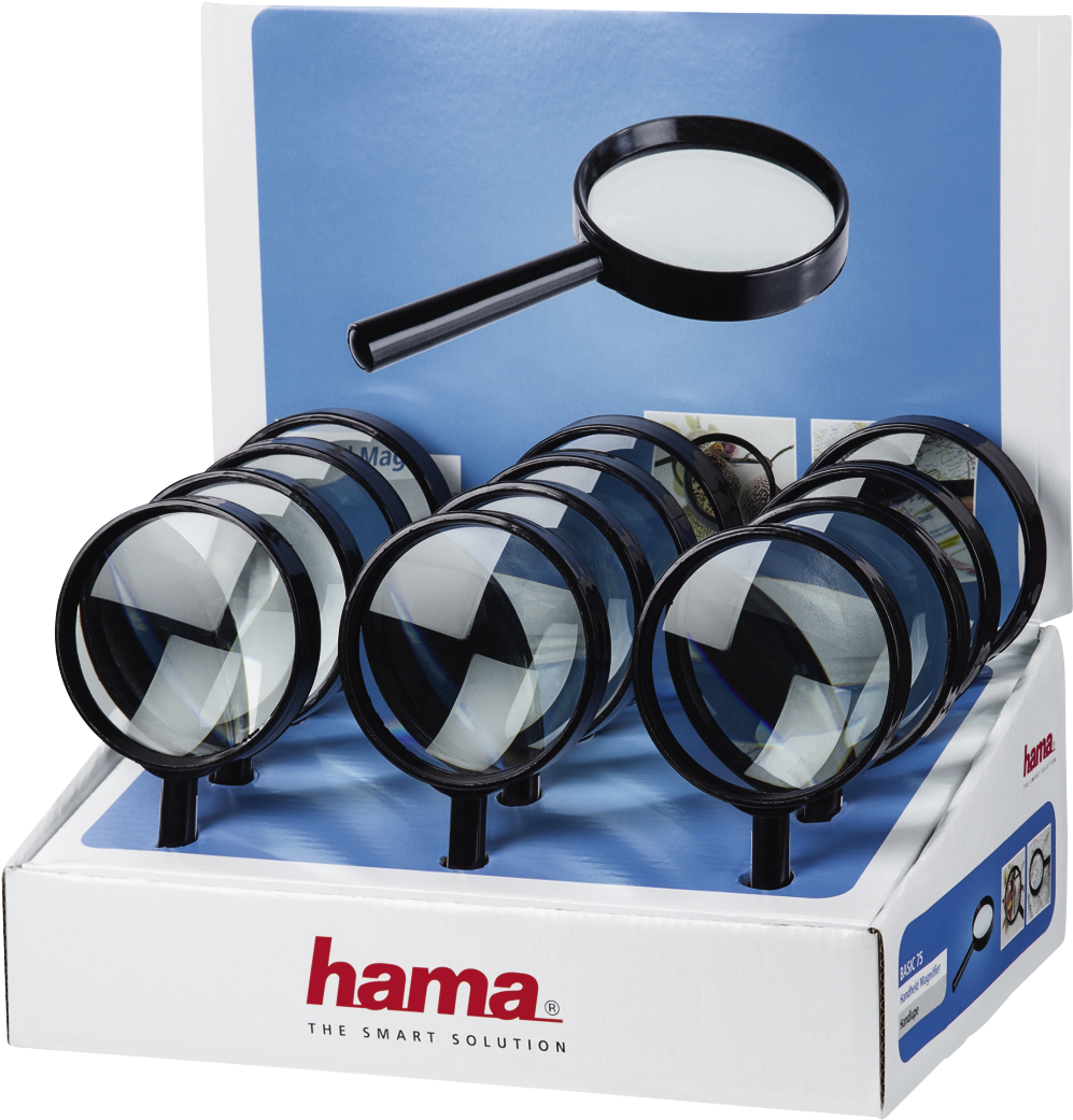 "basic 75" Magnifying Glass, 12 Pcs - Hama Stylus Pen Display 24 P With ...