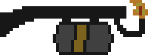 Flamethrower - Pixel Art (560x260), Png Download