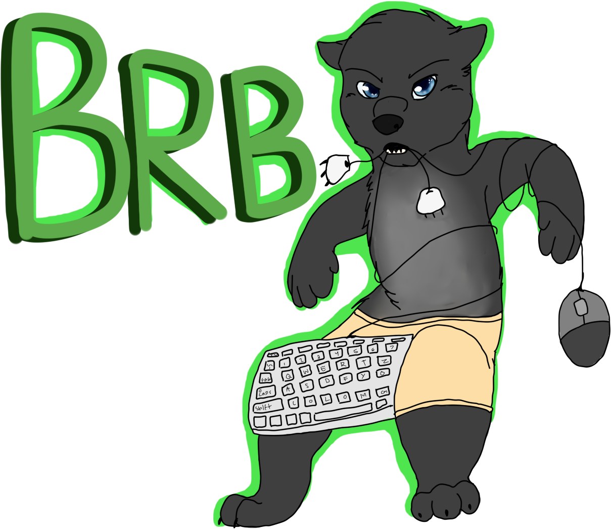 Green Brb (1800x1200), Png Download