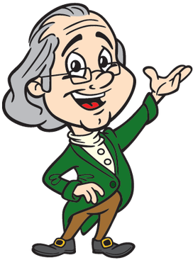 Ben Franklin Cartoons - Benjamin Franklin Cartoon (308x399), Png Download