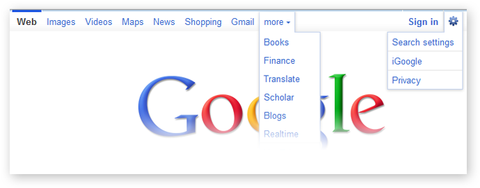 Google's New Navigation Bar - Google (700x295), Png Download
