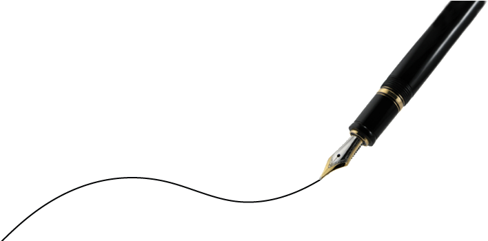 Pen Writing A Line (727x349), Png Download