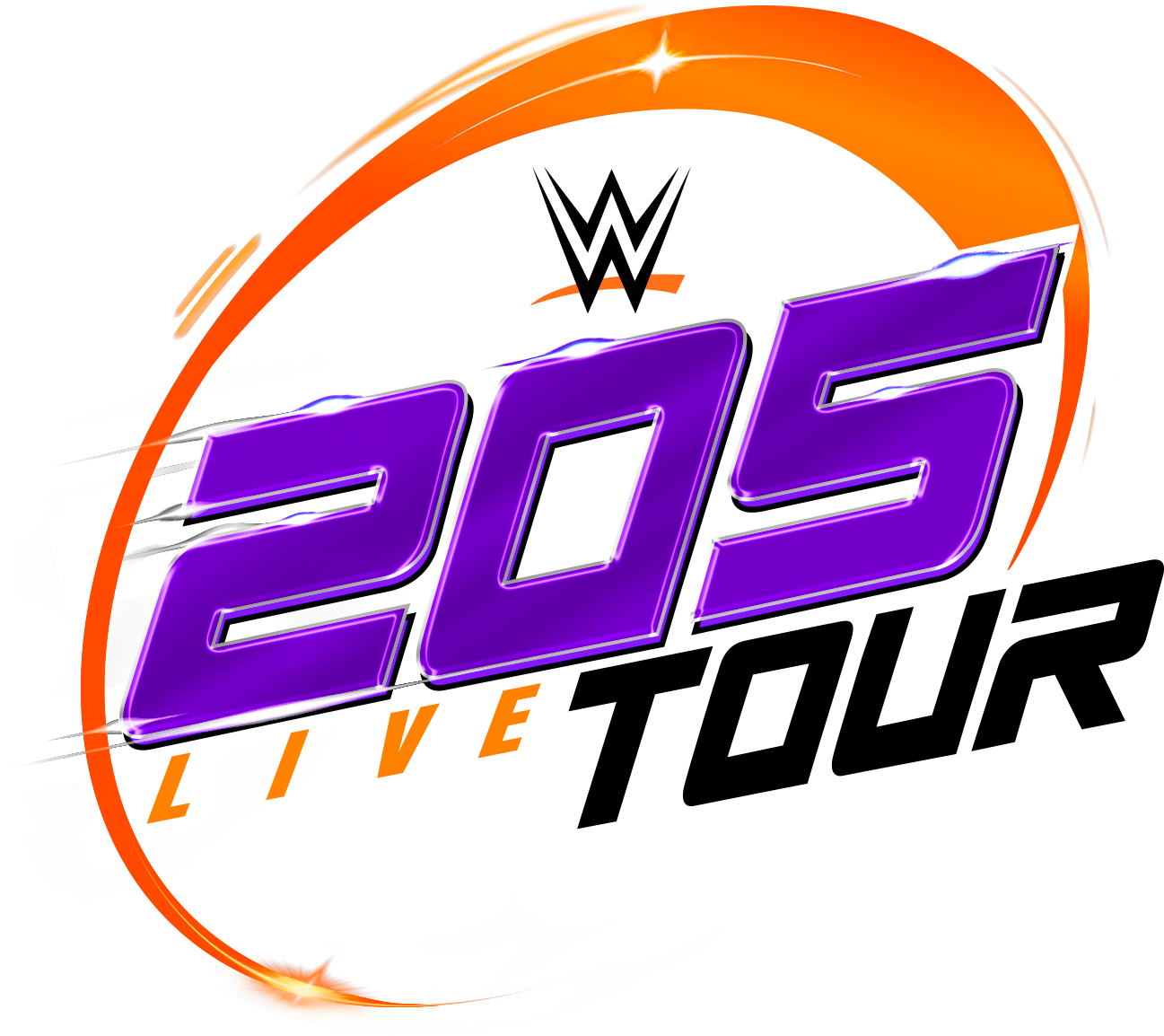 205 Live Tour 1 Logo - Wwe 205 Live Logo (1297x1154), Png Download
