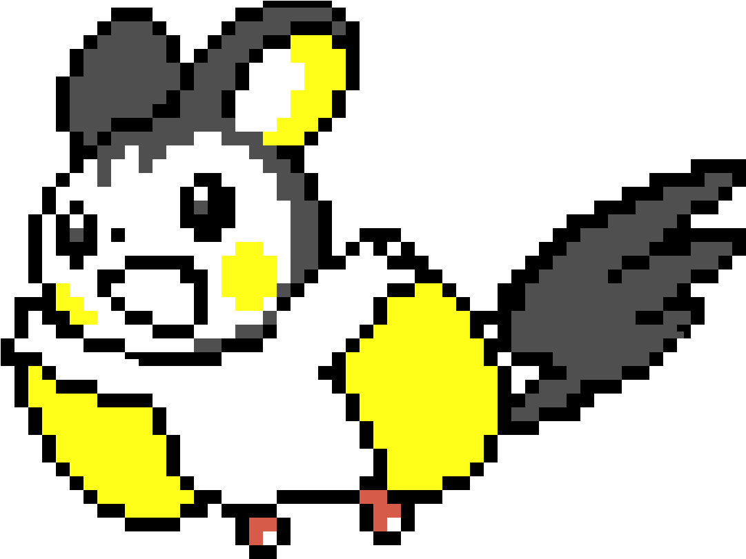 Emolga - Pixel Art Pokemon Emolga (1130x820), Png Download
