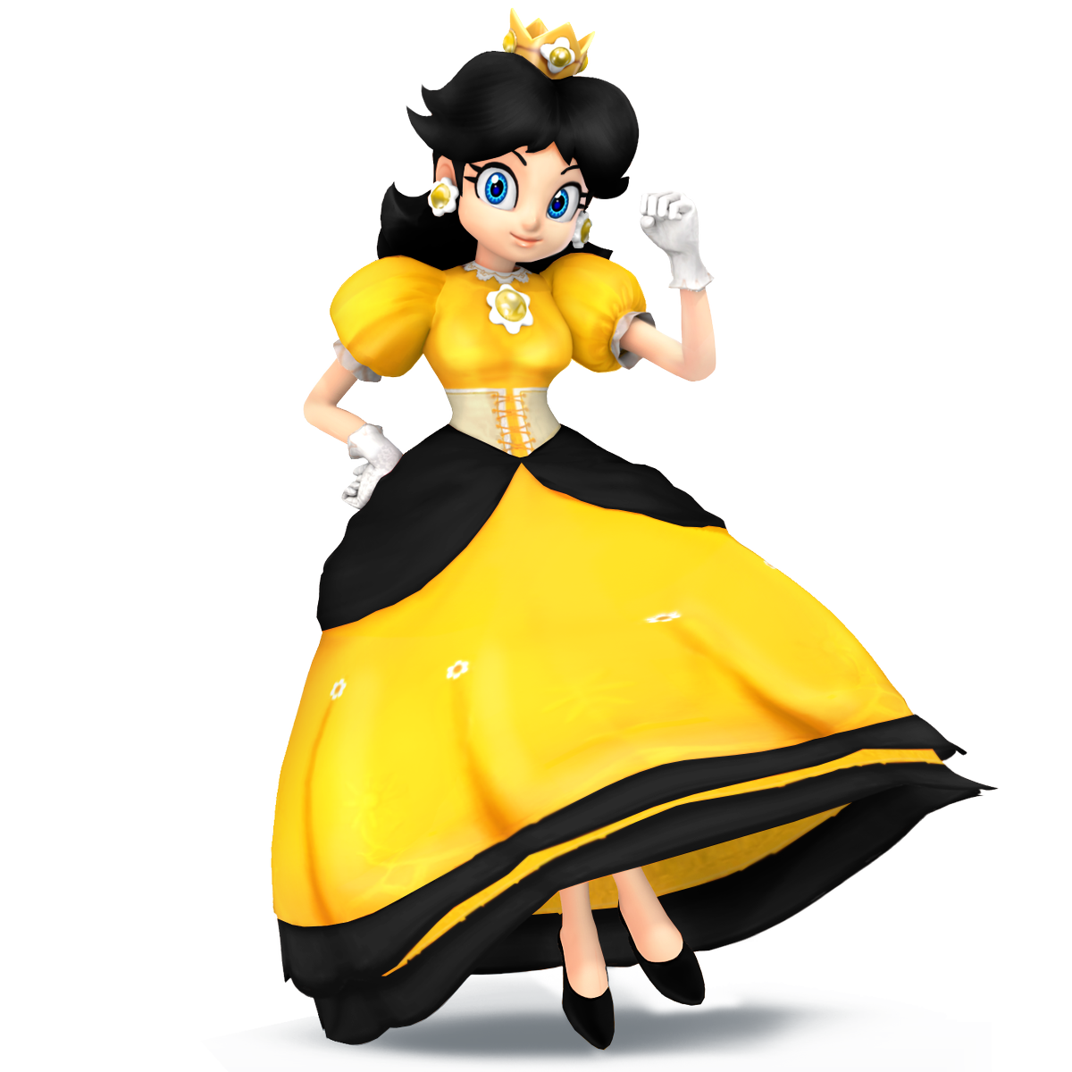 Evolution Of Emolga Colored Daisy - Princess Daisy Smash Bros ...
