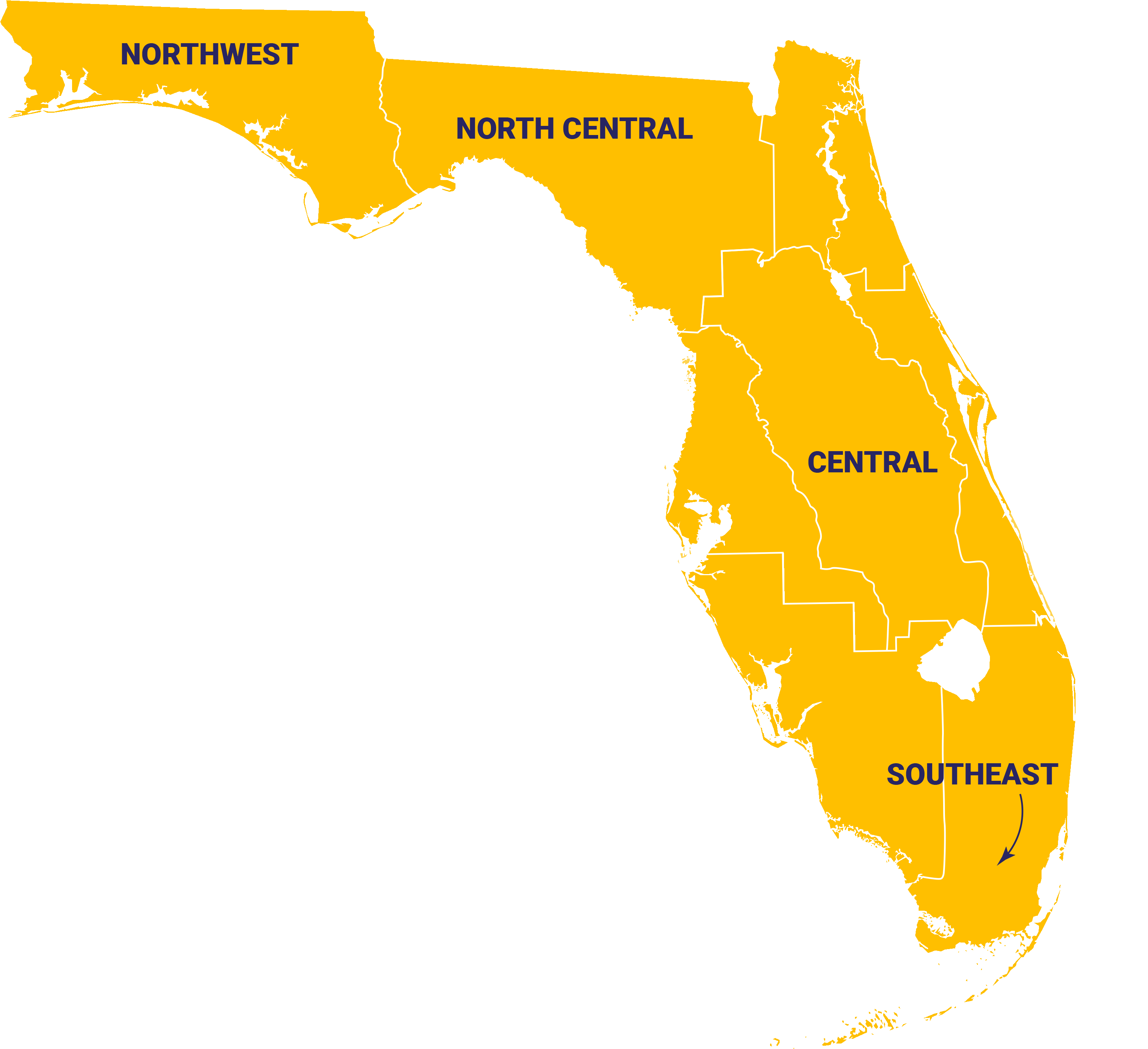 Florida Map - Florida Election Map 2016 (3140x2877), Png Download