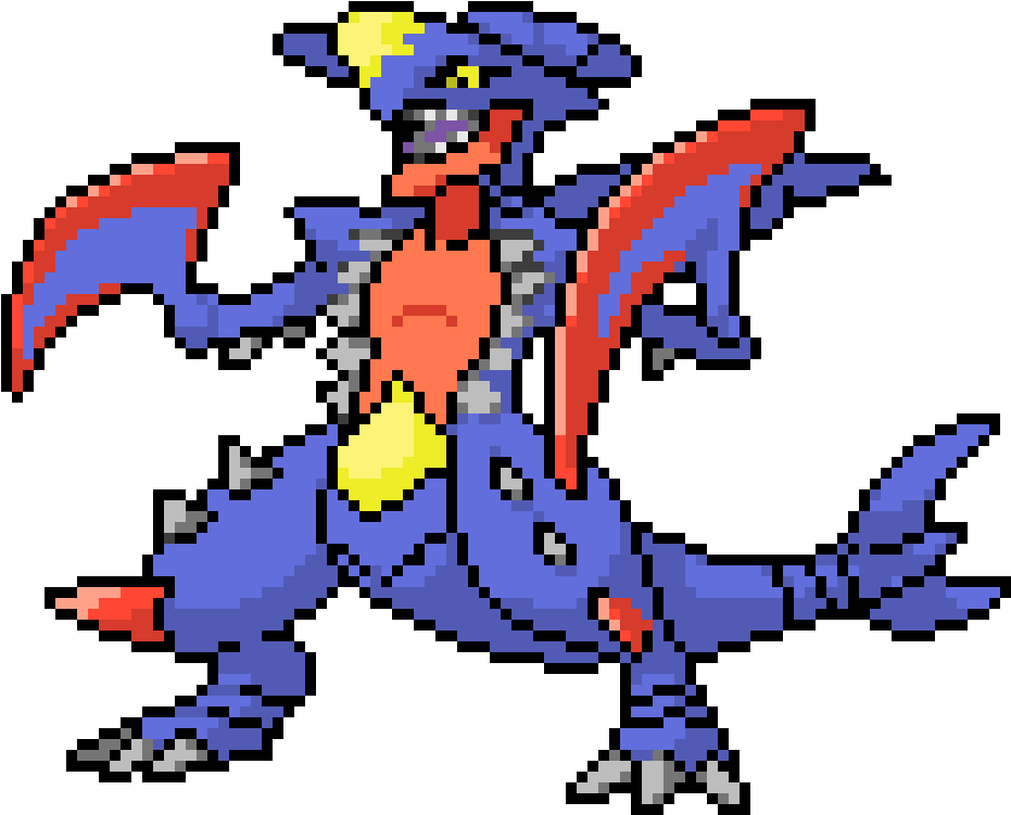Download M Garchomp - Garchomp Pixel Art | Transparent PNG Download ...