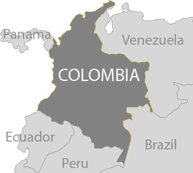 Download Colombia Map - Colombia | Transparent PNG Download | SeekPNG