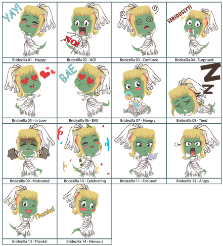 Bridezilla Imessage Sticker Pack Other Design Contest - Design (500x500 ...