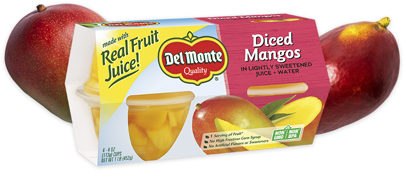 Mango, Fruit Cup® Snacks - Del Monte Mandarin Oranges In Light Syrup 4 ...
