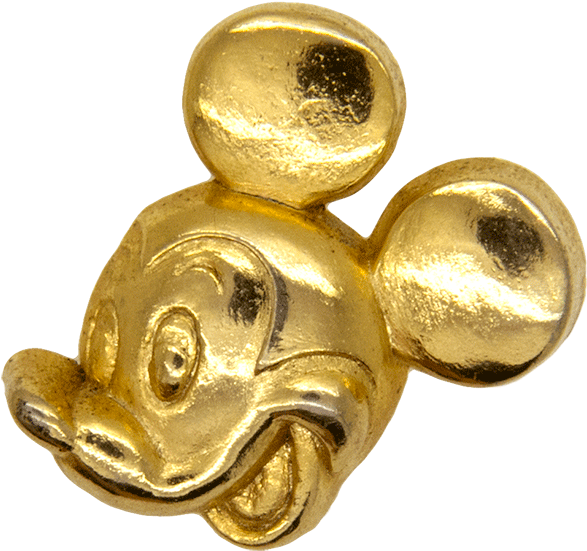 Mickey Mouse ,gold 3d - Mickey Mouse (600x600), Png Download