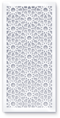 White Designer Grc Jali For Office - Square Foot (267x500), Png Download