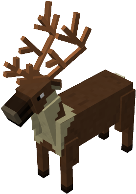 Reindeer - Minecraft Antlers (400x400), Png Download