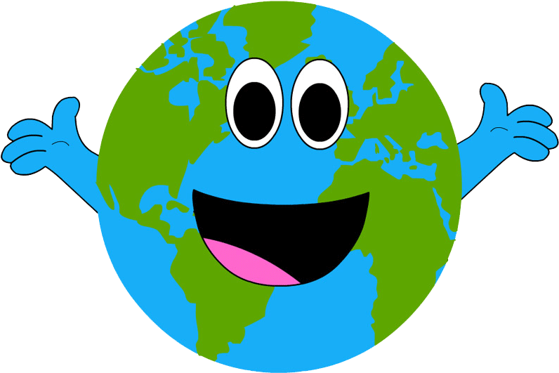 Planet Earth Clipart Transparent - Happy Earth Png (804x595), Png Download