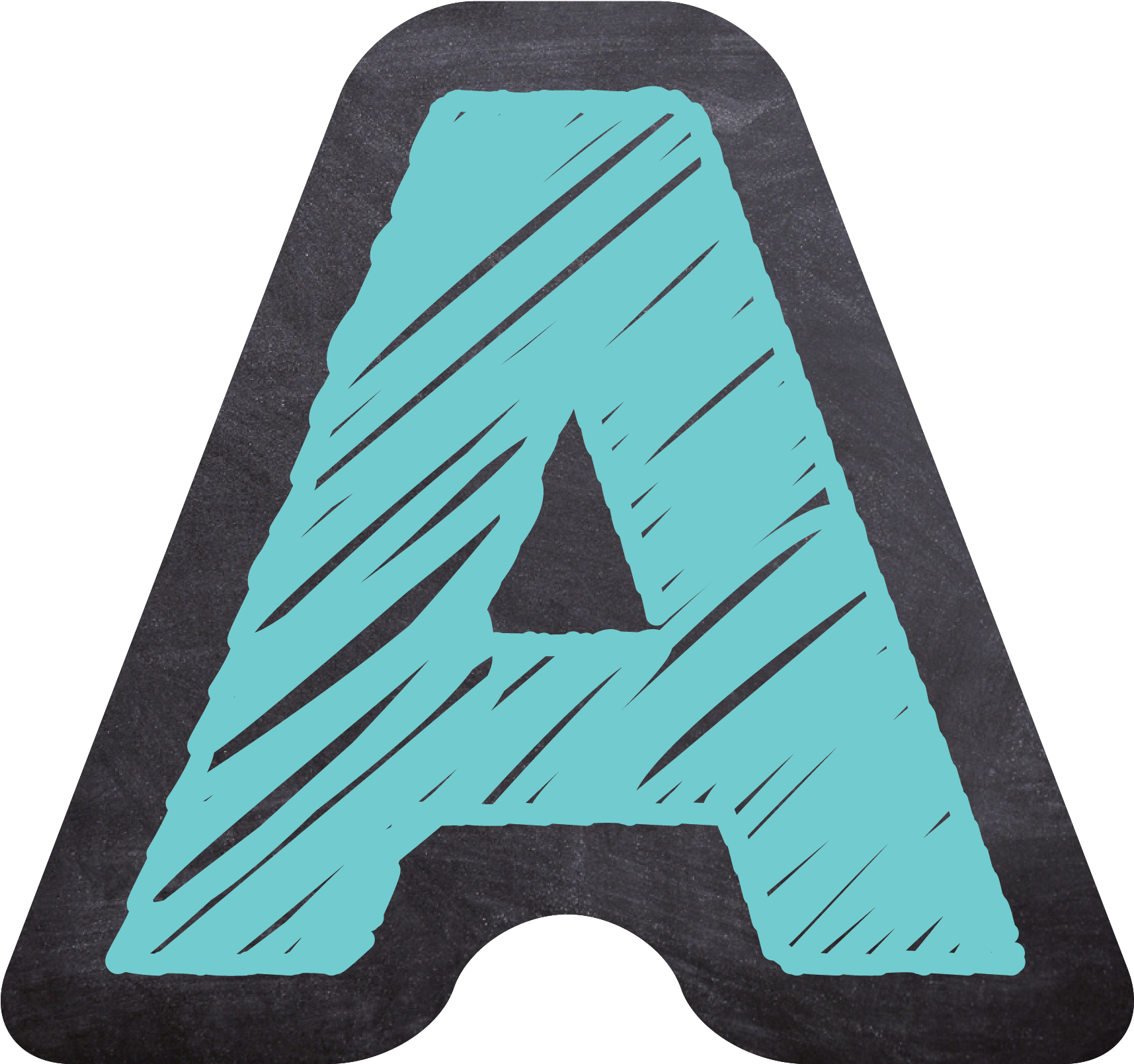 Chalkboard Letters & Numbers In Neon - Number (2550x3300), Png Download