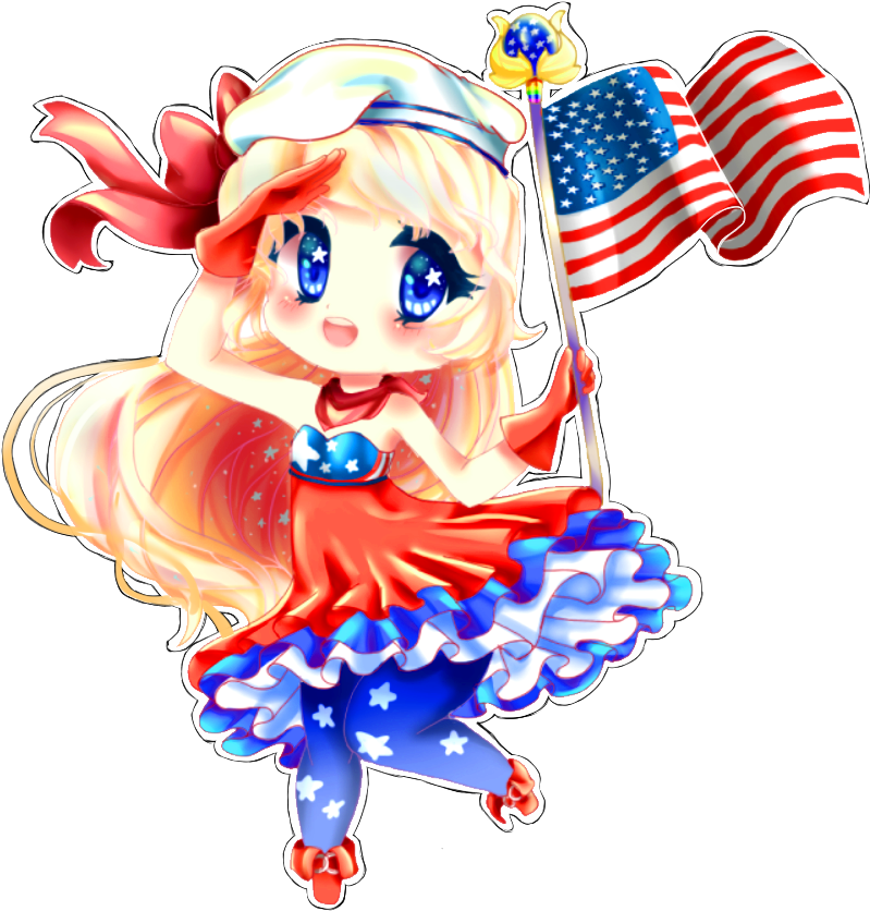 Happy 4th Of July By Hatsunesnow On Deviantart - Anime 4th Of July ...