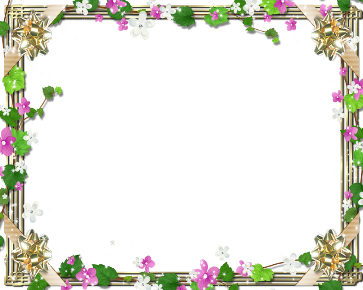 Download Family Picture Frame With Cute Flowers And Green - Picture ...