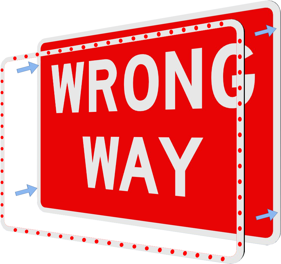 New Brochure - Wrong Way Sign (1200x1080), Png Download
