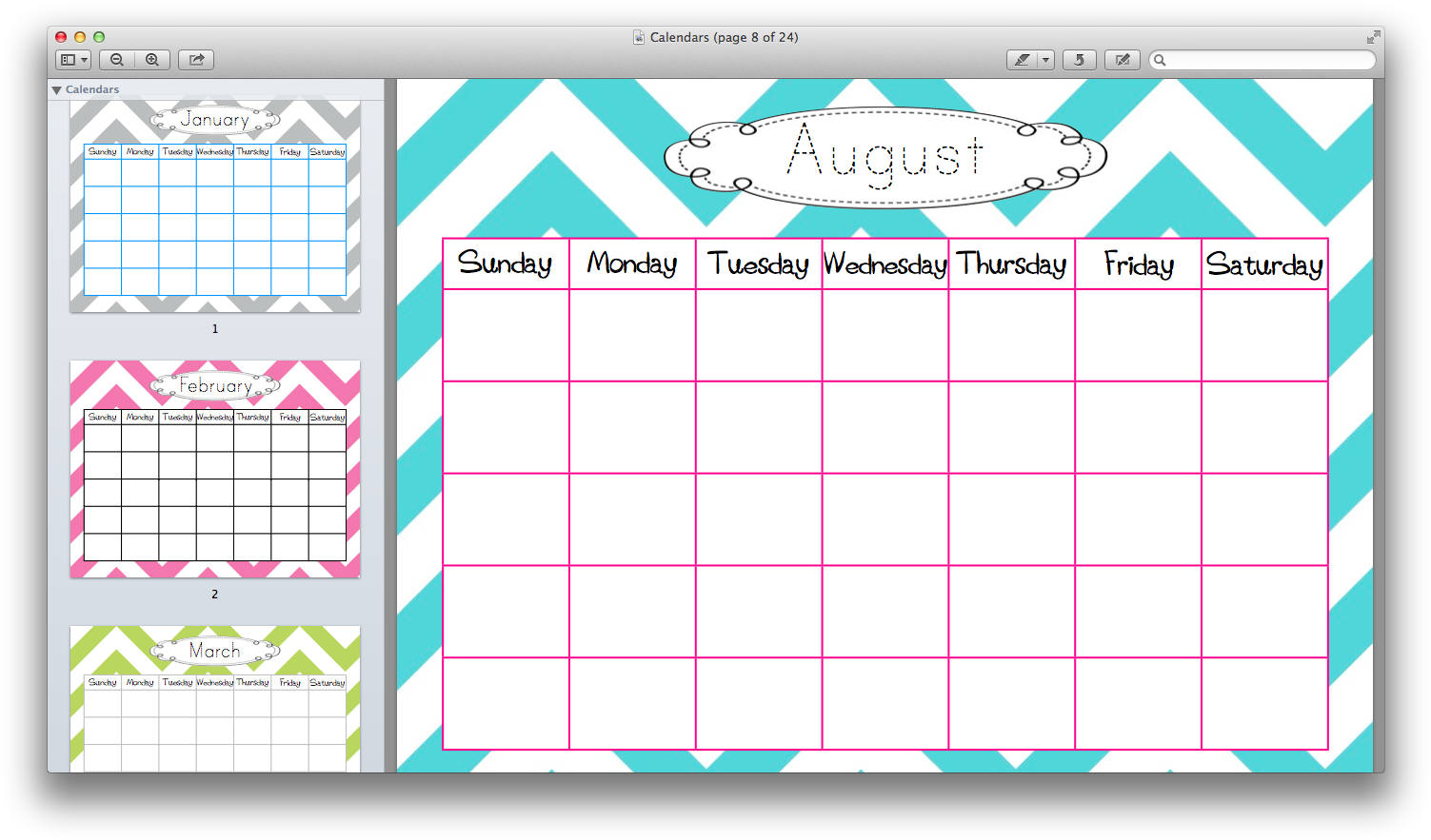 Download Cute Printable Calendar Template - Calendar | Transparent PNG ...