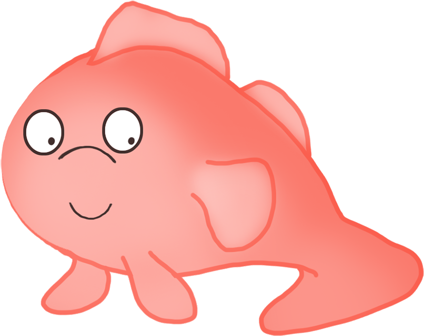 Cute Green Cartoon Fish - Drawing (1004x872), Png Download
