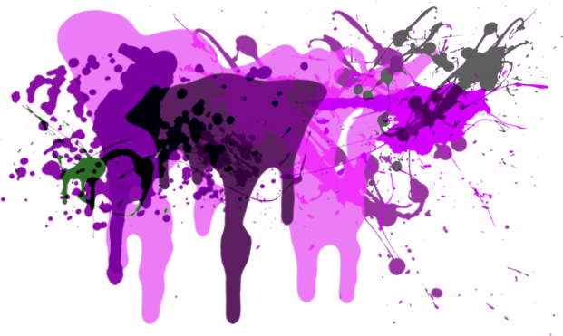 How's - Purple Paint Splatter Transparent (621x371), Png Download